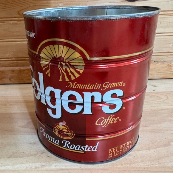 Folger’s | Kitchen | Vintage Folgers Aroma Roasted Coffee Can W Lid Tin ...